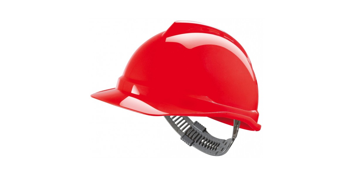 MSA V-Gard 500 ongeventileerde rode veiligheidshelm met ...